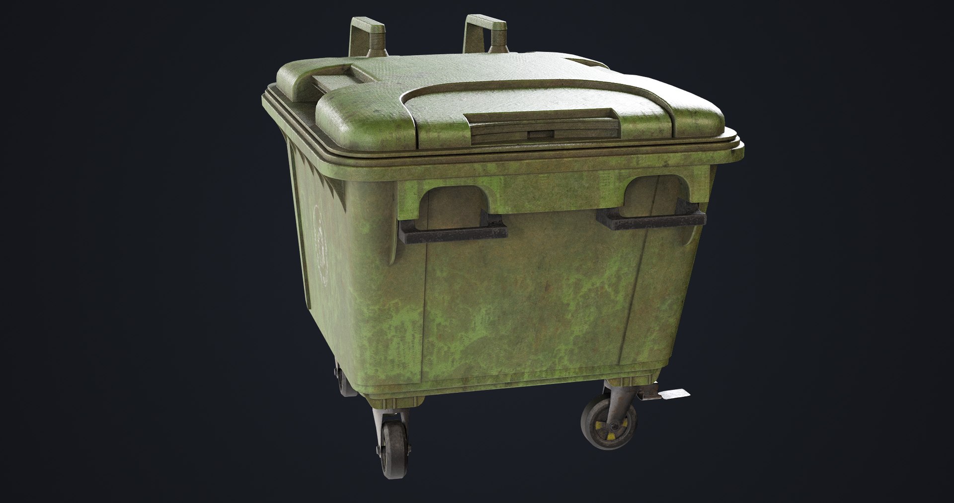 Old Dirty Dustbin All PBR Unity UE Textures Included 3D model ...