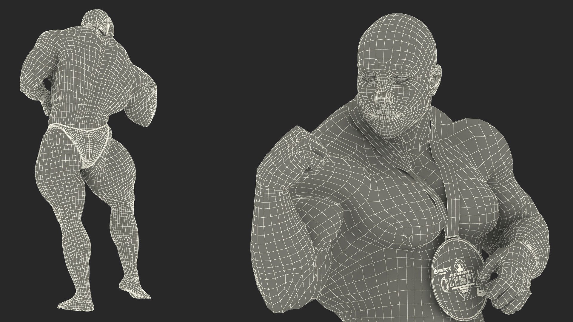 3D Model Bodybuilder Fitness Man Flexing Pose - TurboSquid 2051622