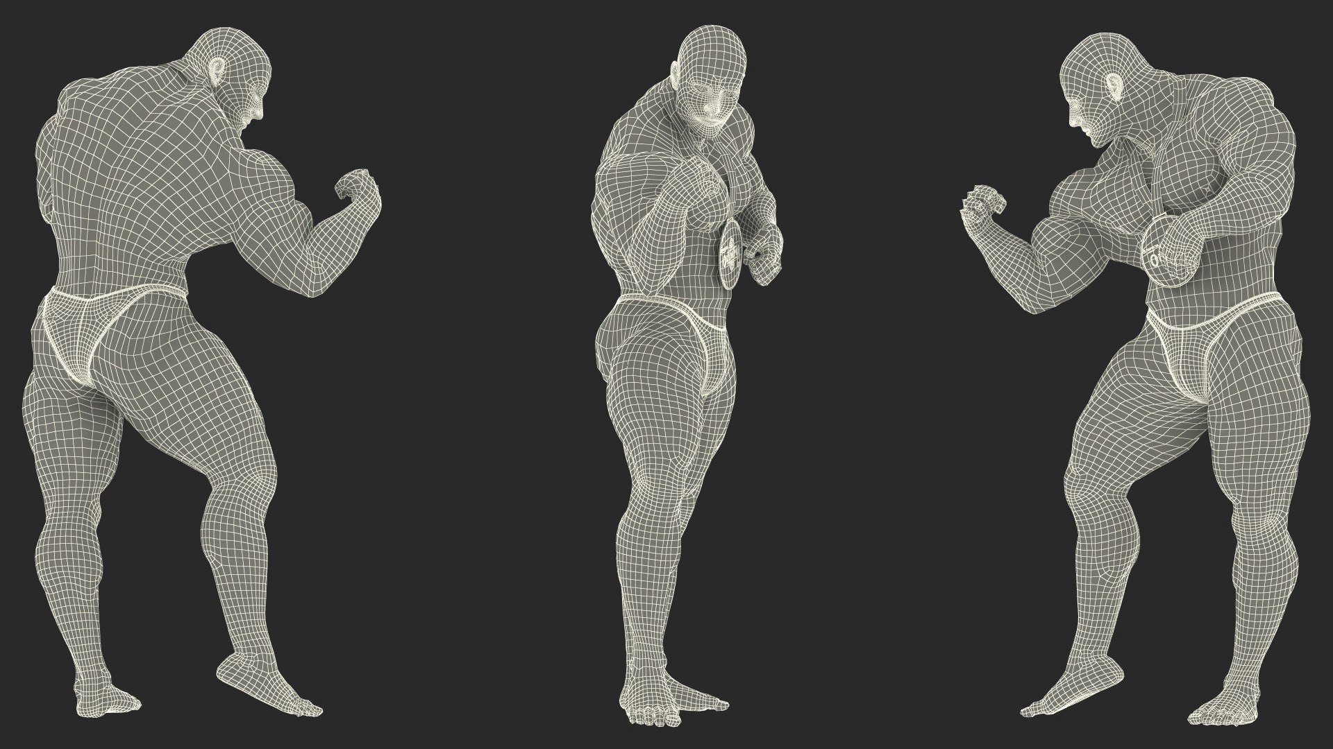 3D Model Bodybuilder Fitness Man Flexing Pose - TurboSquid 2051622
