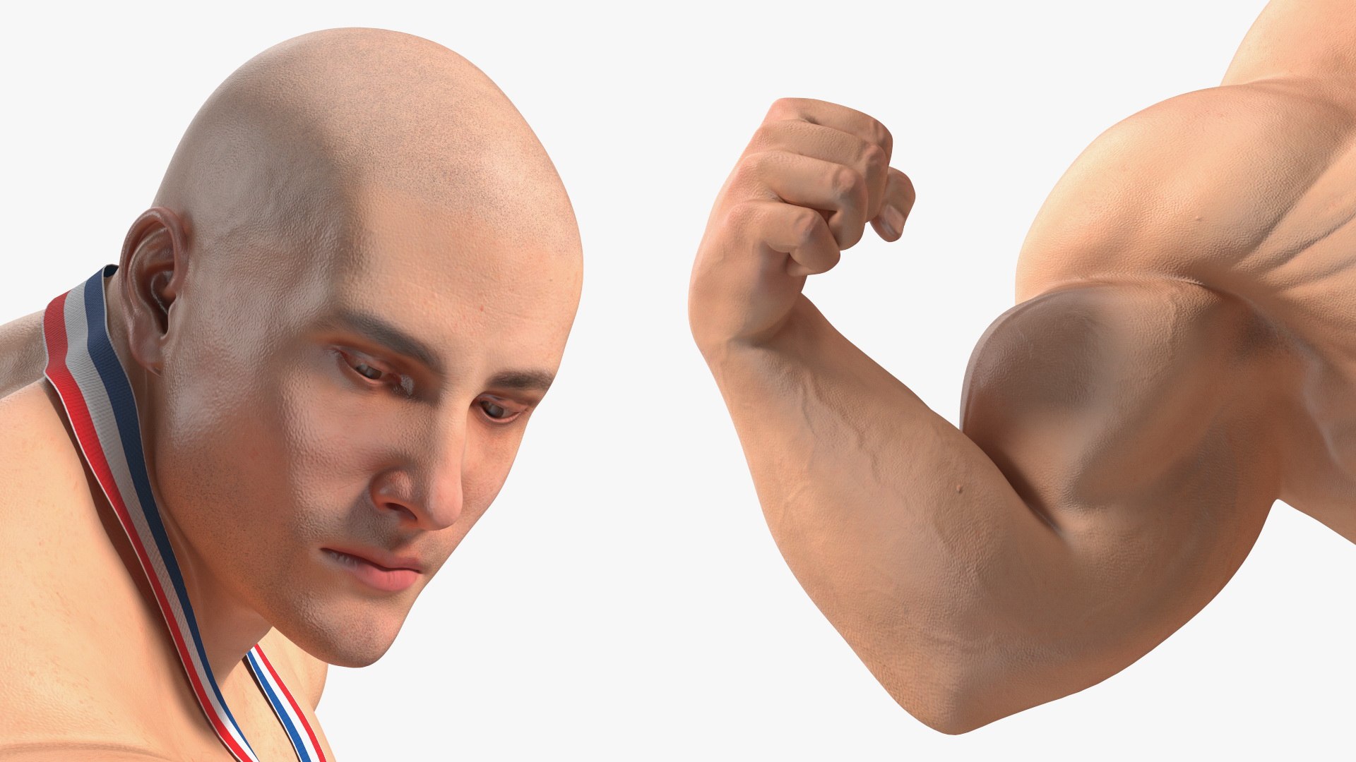 3D Model Bodybuilder Fitness Man Flexing Pose - TurboSquid 2051622