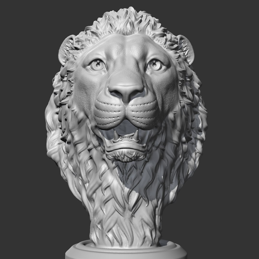 Lion Head AM01 3D print model 3D 모델 - TurboSquid 2065443
