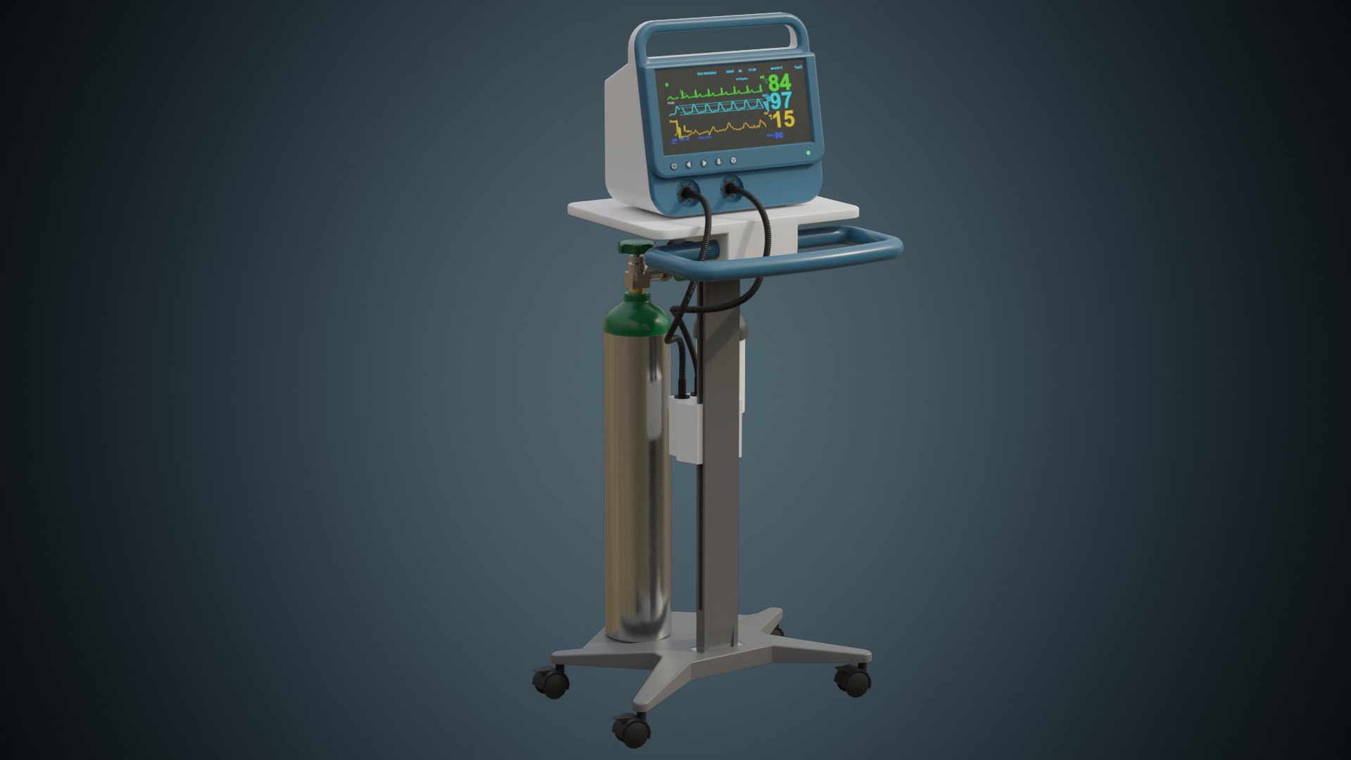 3D Medical Monitor 1A - TurboSquid 2047924