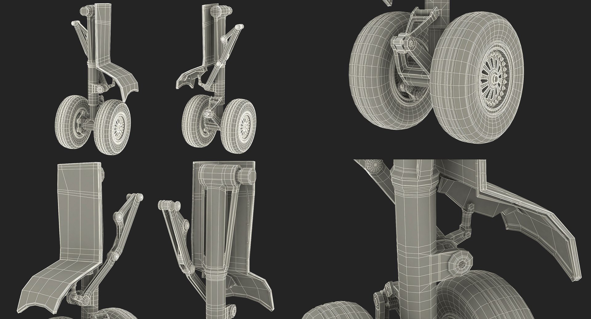 3D Aircraft Jet Landing Gear Model - TurboSquid 1236939