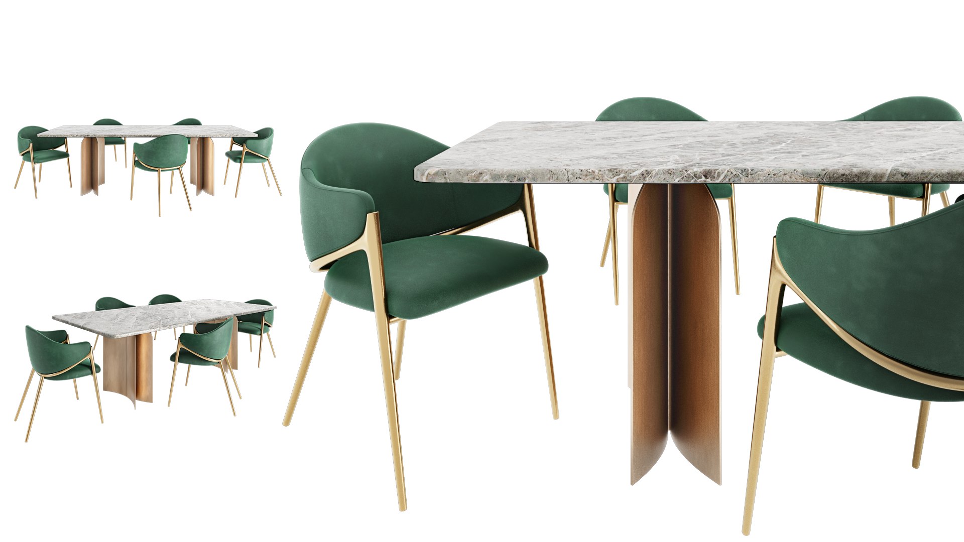 Bolgheri Dining Table And Casa Kay Dining Chair 3D Model - TurboSquid ...