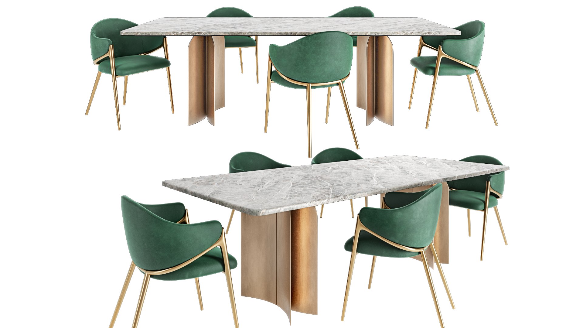 Bolgheri Dining Table And Casa Kay Dining Chair 3D Model - TurboSquid ...