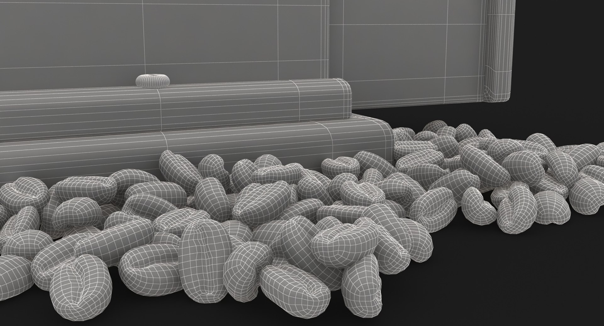 coffee beans green 3d model