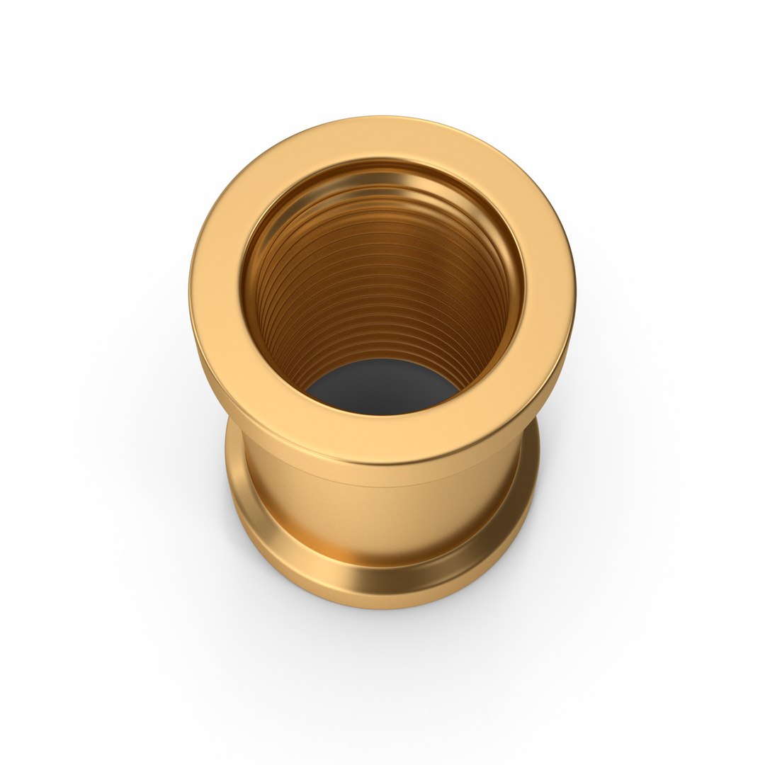 3D Gold Threaded Pipe - TurboSquid 1958583