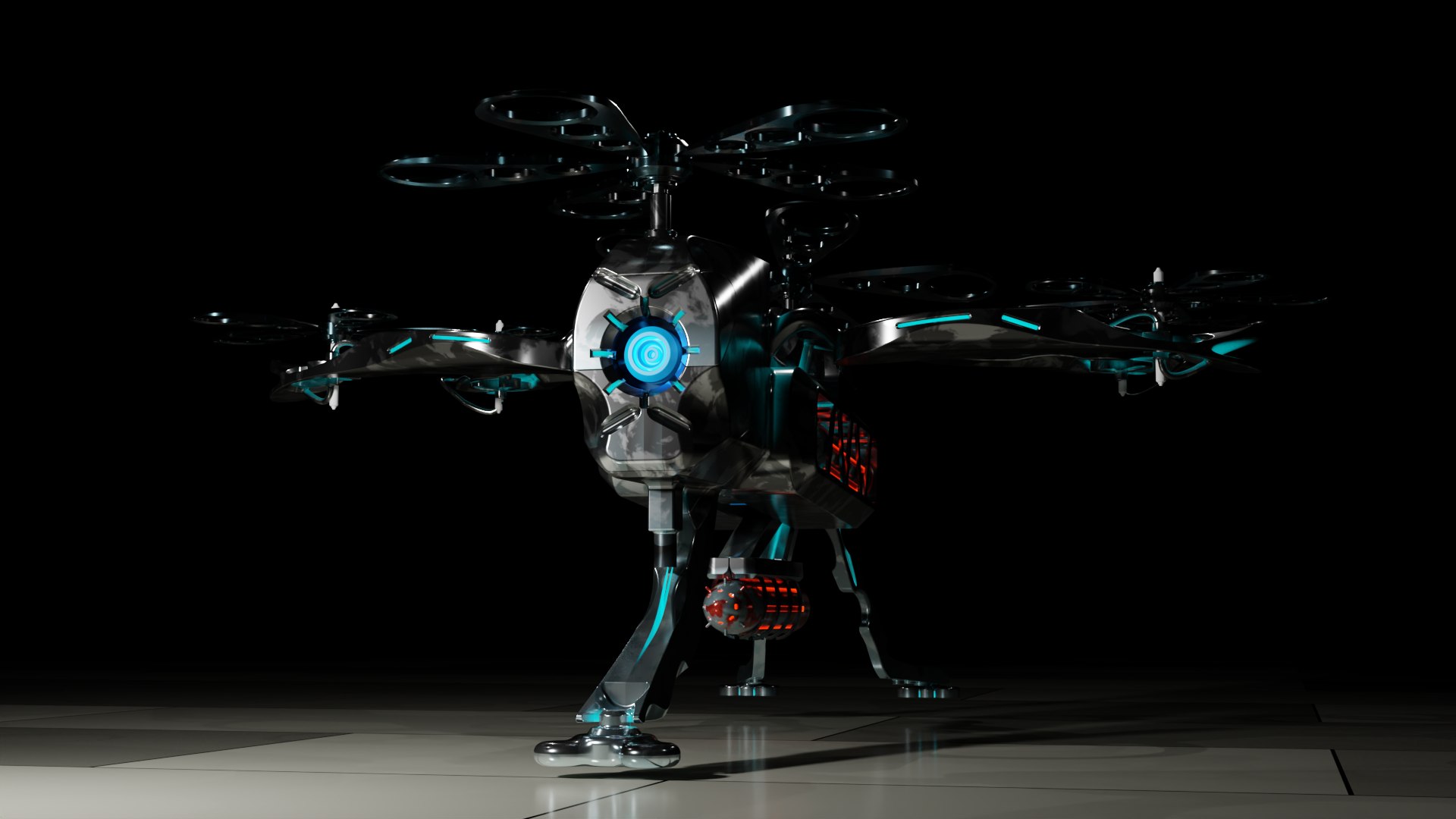 3D Sci-Fi Drone 3d Model HighPoly - TurboSquid 2147517