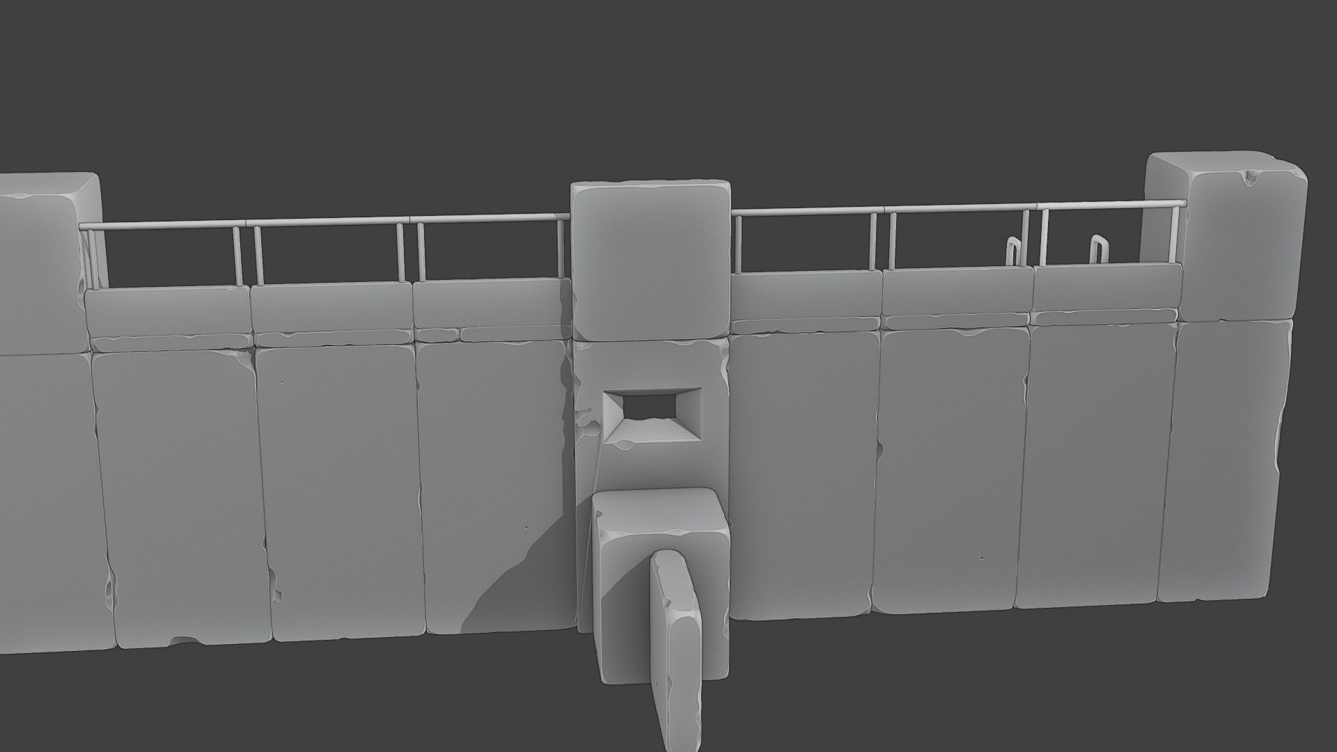 Concrete Wall Base Pack 1 3D Model - TurboSquid 2019968