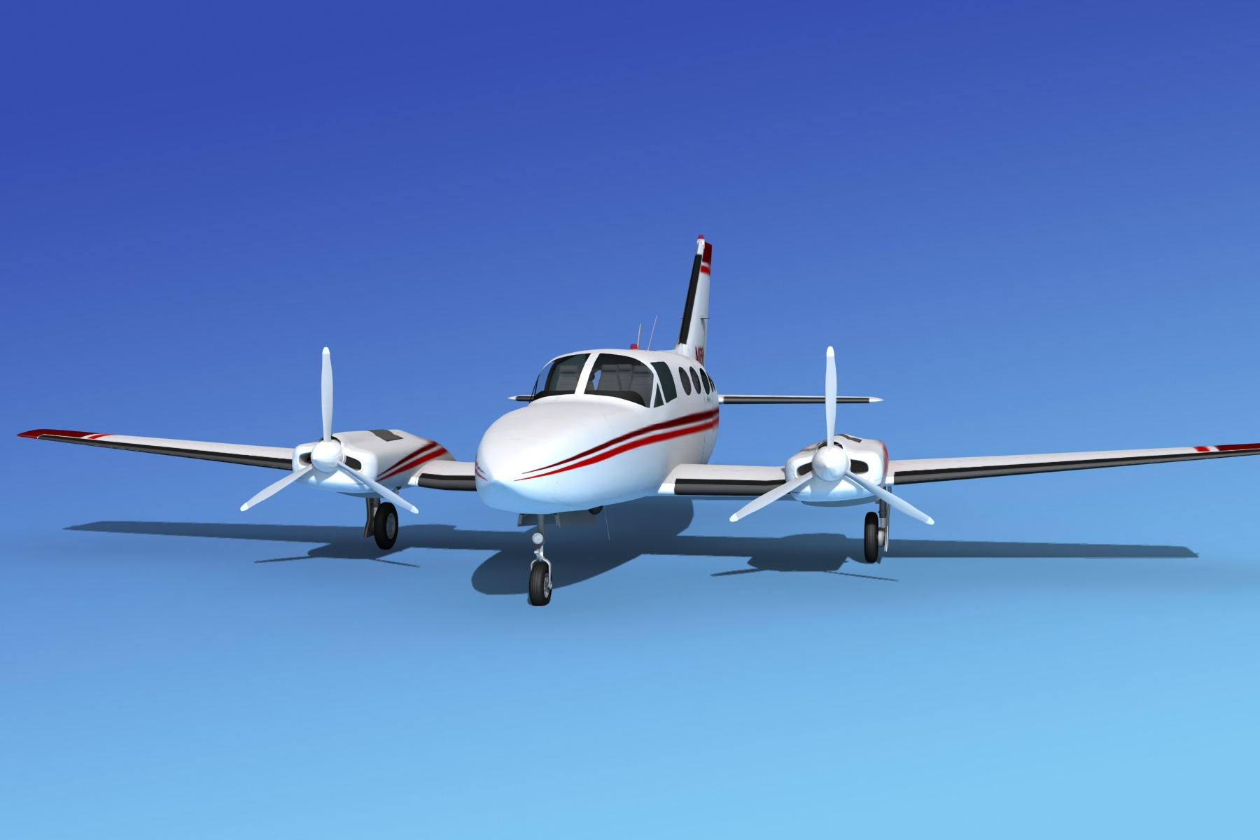 scale cessna 414 chancellor 3d max