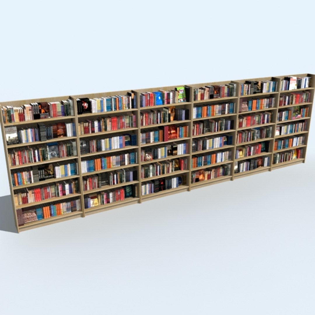 Book Store Shelves 3d Model