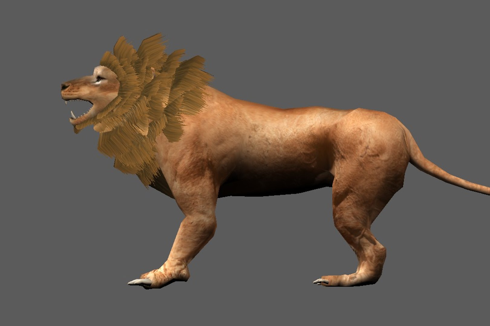 blender lion plane hair