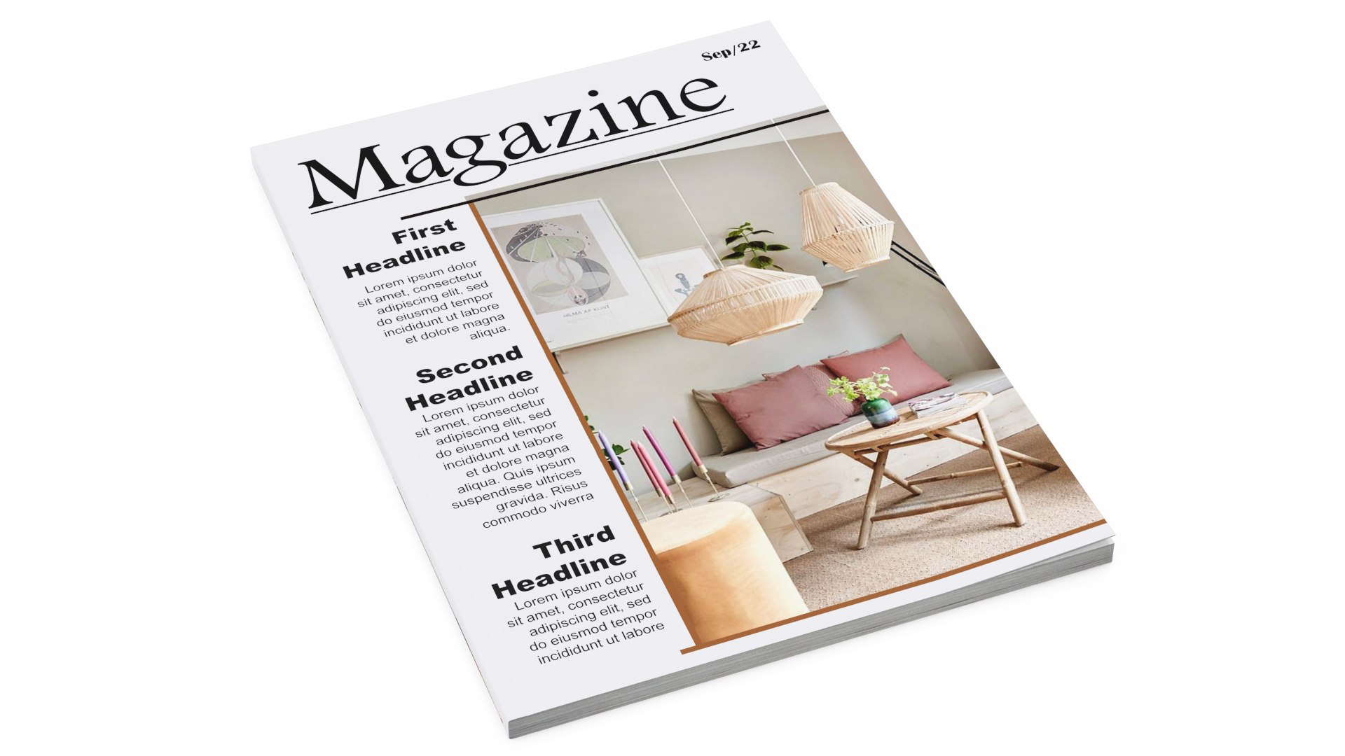 3D Interior Magazine Mockup - TurboSquid 2044807