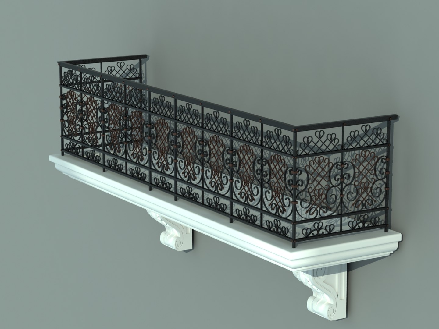 3d Architectural Balcony Model