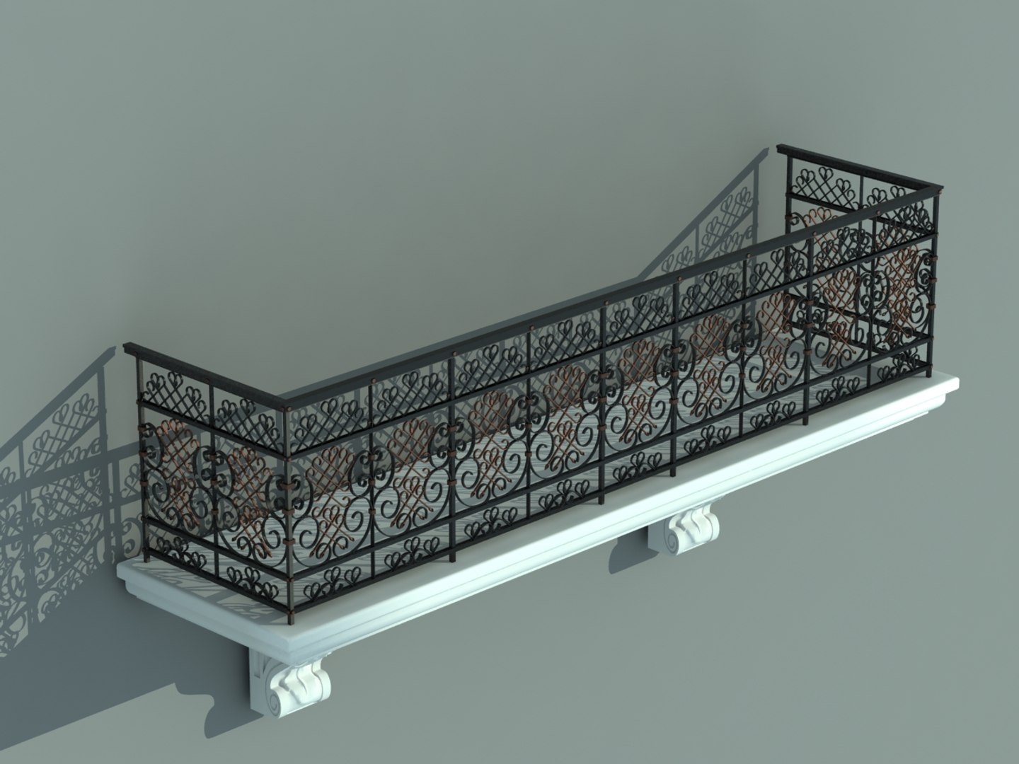 3d Architectural Balcony Model