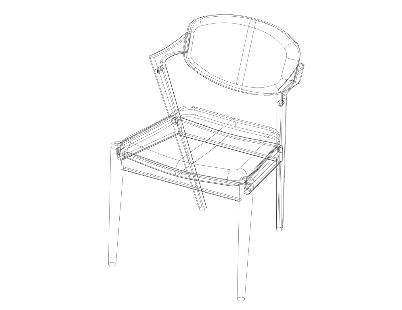 3D Flap Back Fabric Chair - TurboSquid 2160289