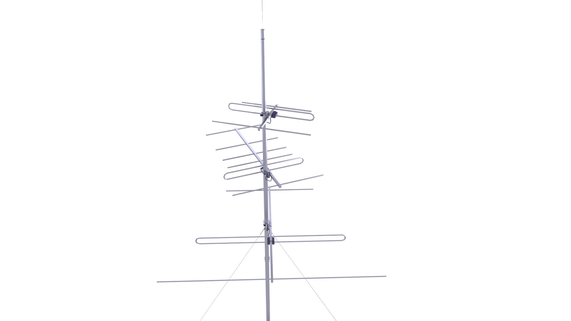 3D Large Roof TV Antenna Low 52 - TurboSquid 2257415