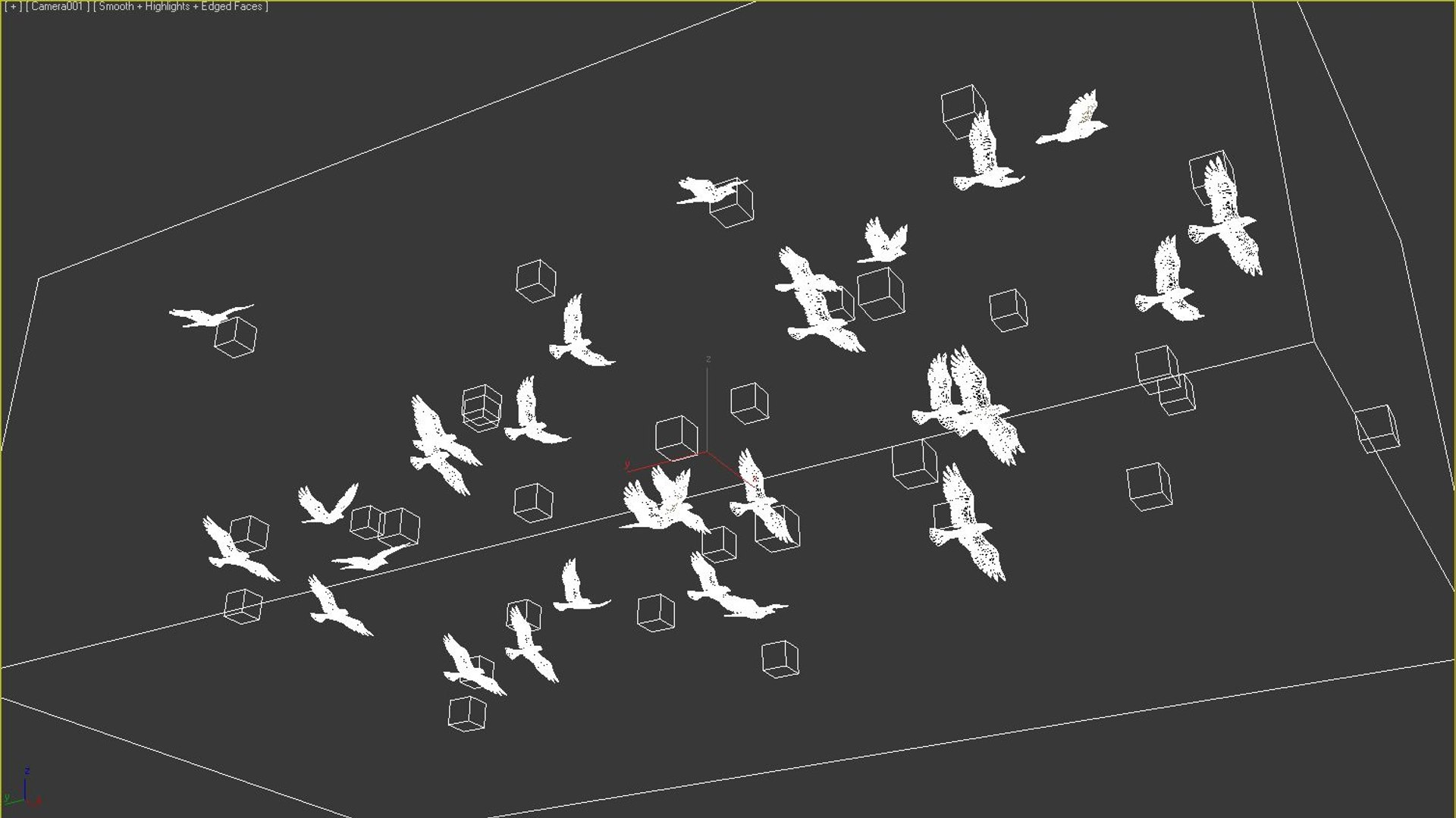 3d Realistic Flying Bird Flock