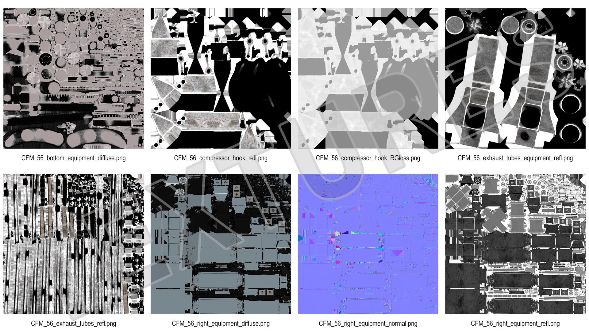 Aircraft Turbofan Engine CFM International CFM56 3D model - TurboSquid ...
