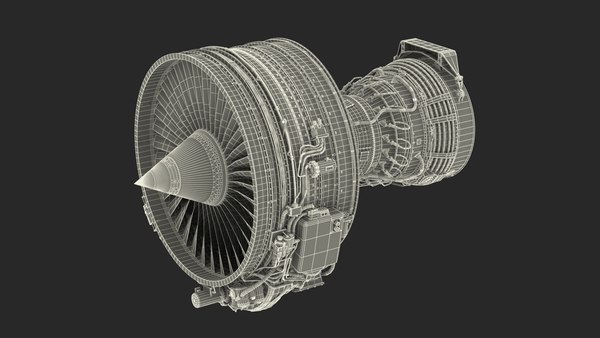 modèle 3D de Moteur à double flux pour avion CFM International CFM56 ...