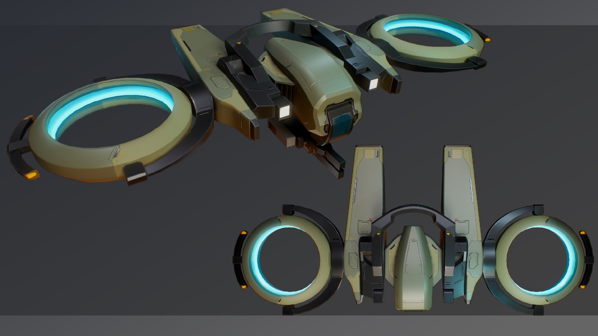 3D Falcon Drone Game-ready With 6 Camouflages - TurboSquid 1776499