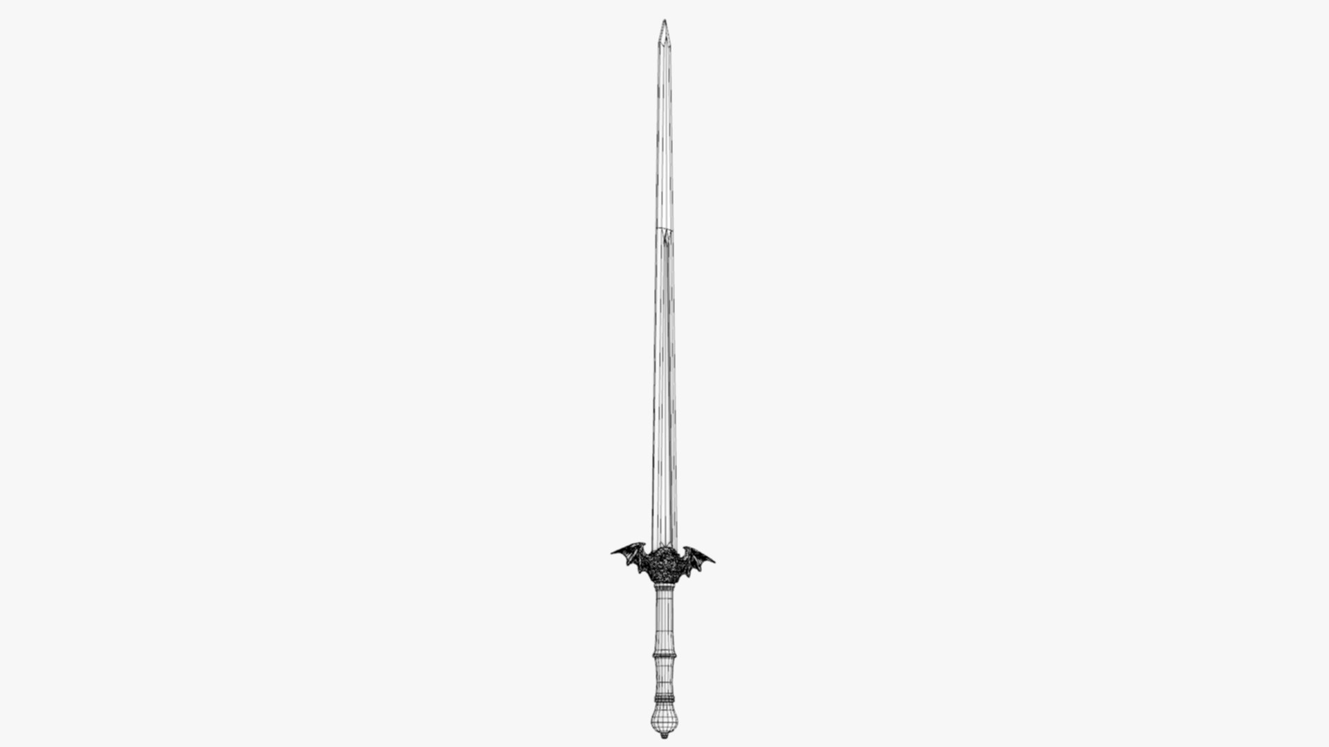Fantasy Sword RPG Gothic Bastard Sword Greatsword Longsword Zweihander Two Handed Double Edge ...