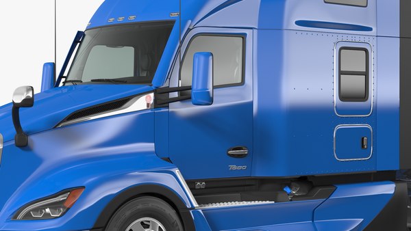 Truck With Logging Trailer model - TurboSquid 1848542