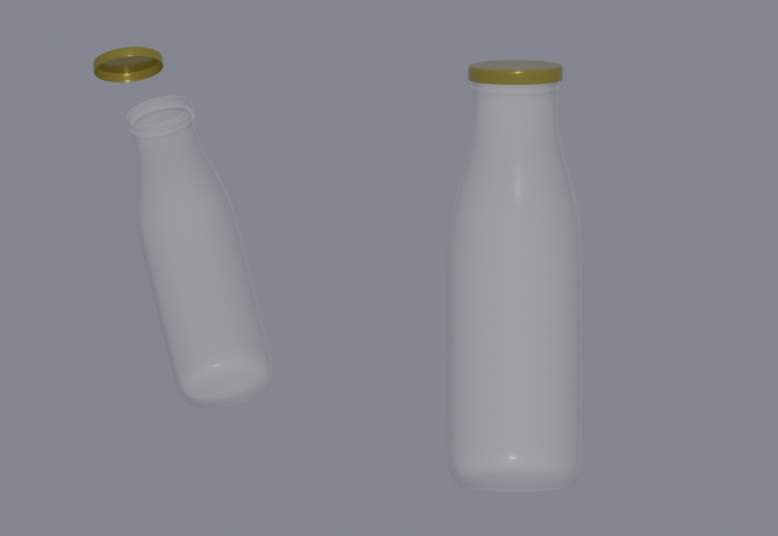 3D Model Milk Bottle - TurboSquid 2197435