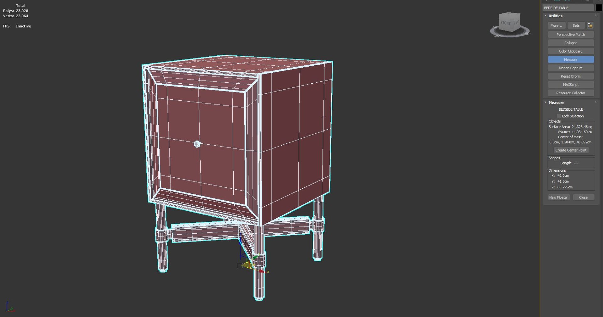 3D BEDSIDE TABLE 001 - TurboSquid 2016772