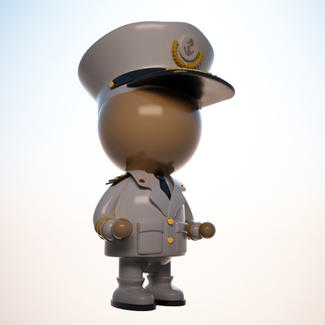 Captain Character Ship 3d Max