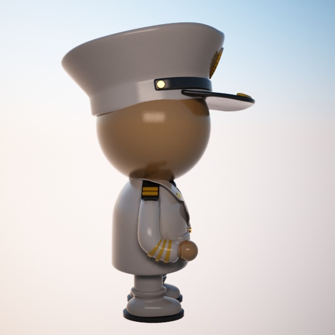 Captain Character Ship 3d Max