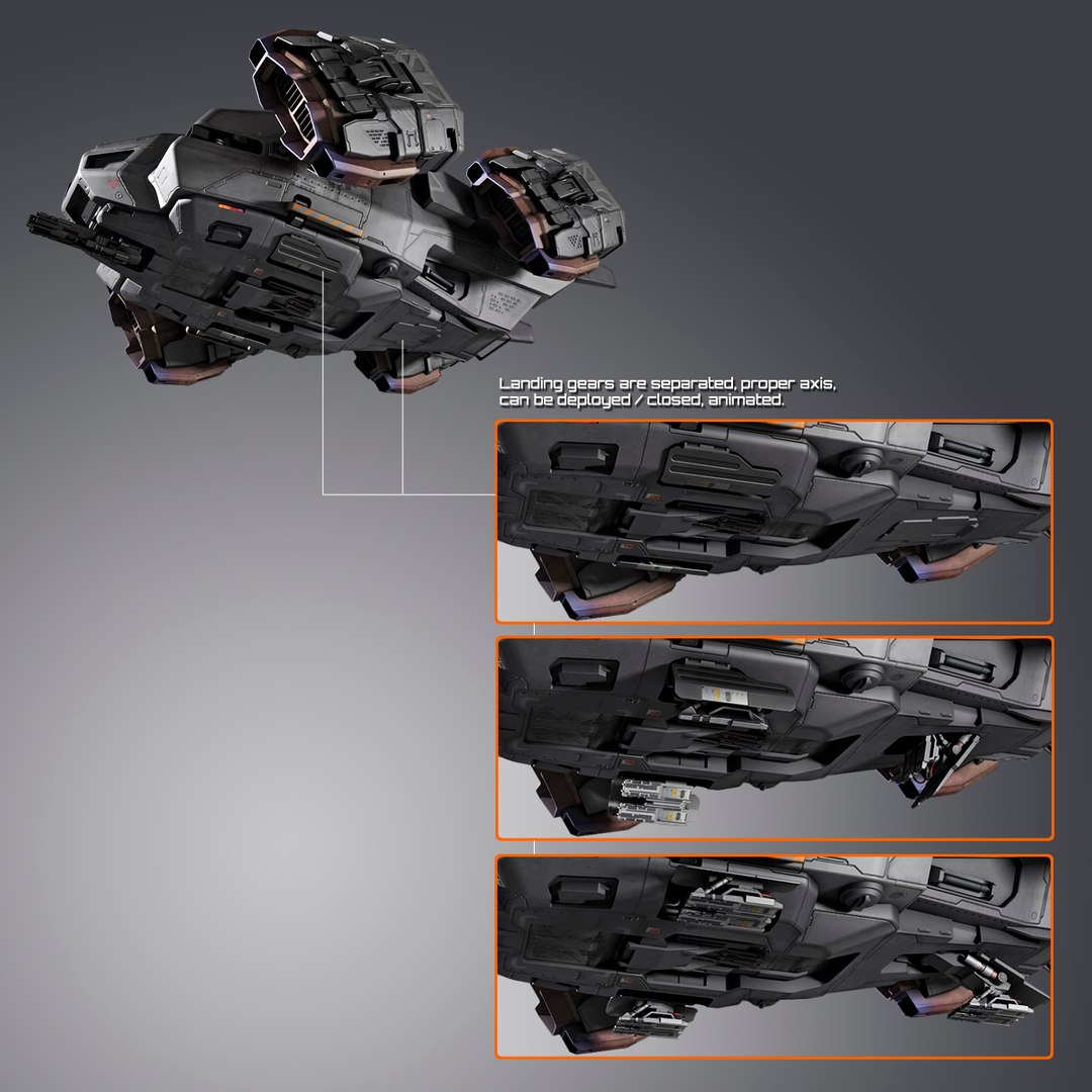 3D Sf Lander Ship - TurboSquid 1378131