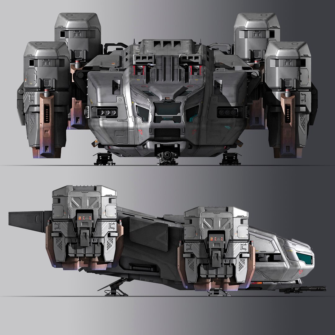 3D Sf Lander Ship - TurboSquid 1378131