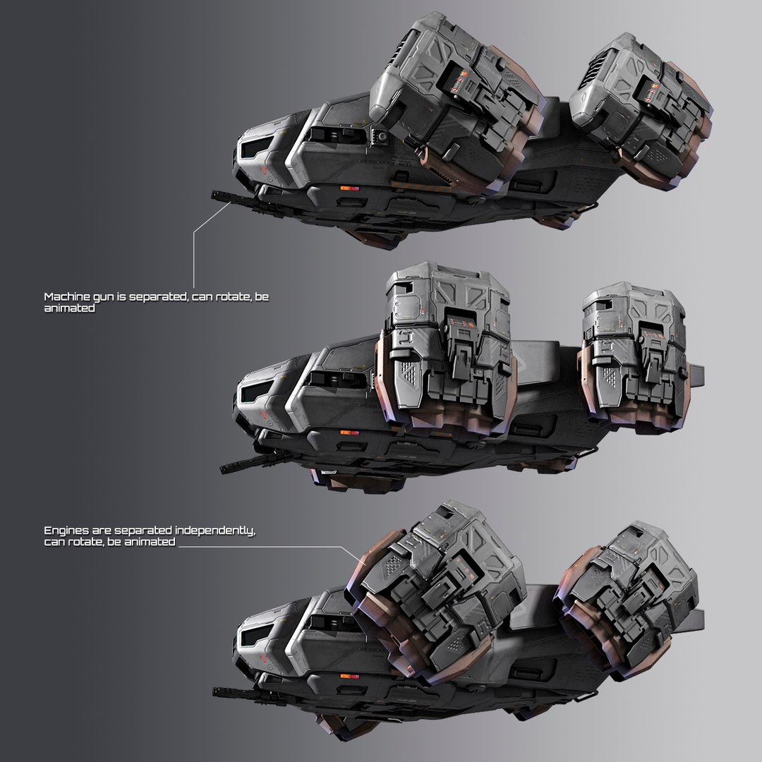 3D Sf Lander Ship - TurboSquid 1378131
