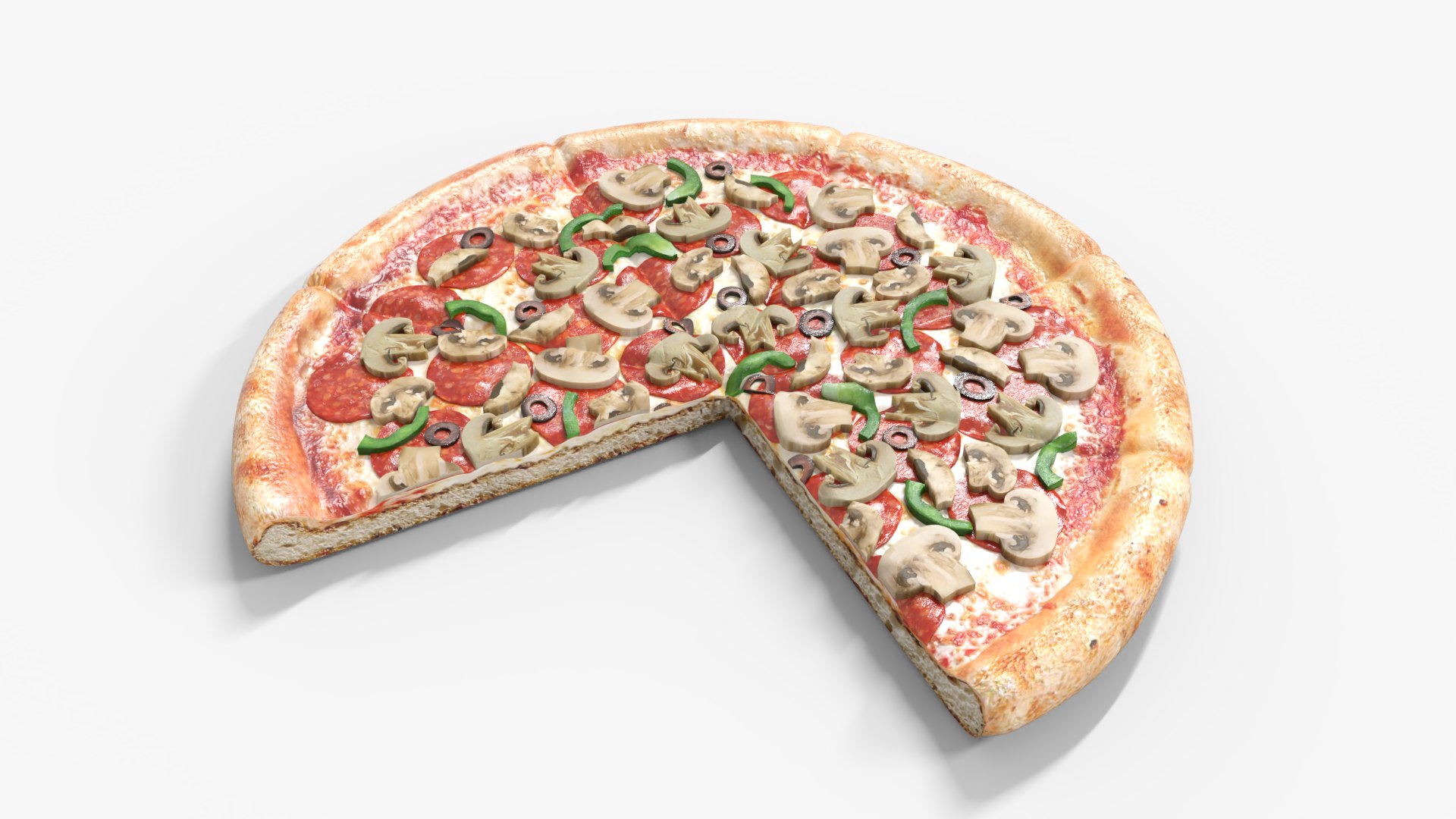 3D Model Sliced Pizza With Plate Low-poly 3D Model - TurboSquid 2354746