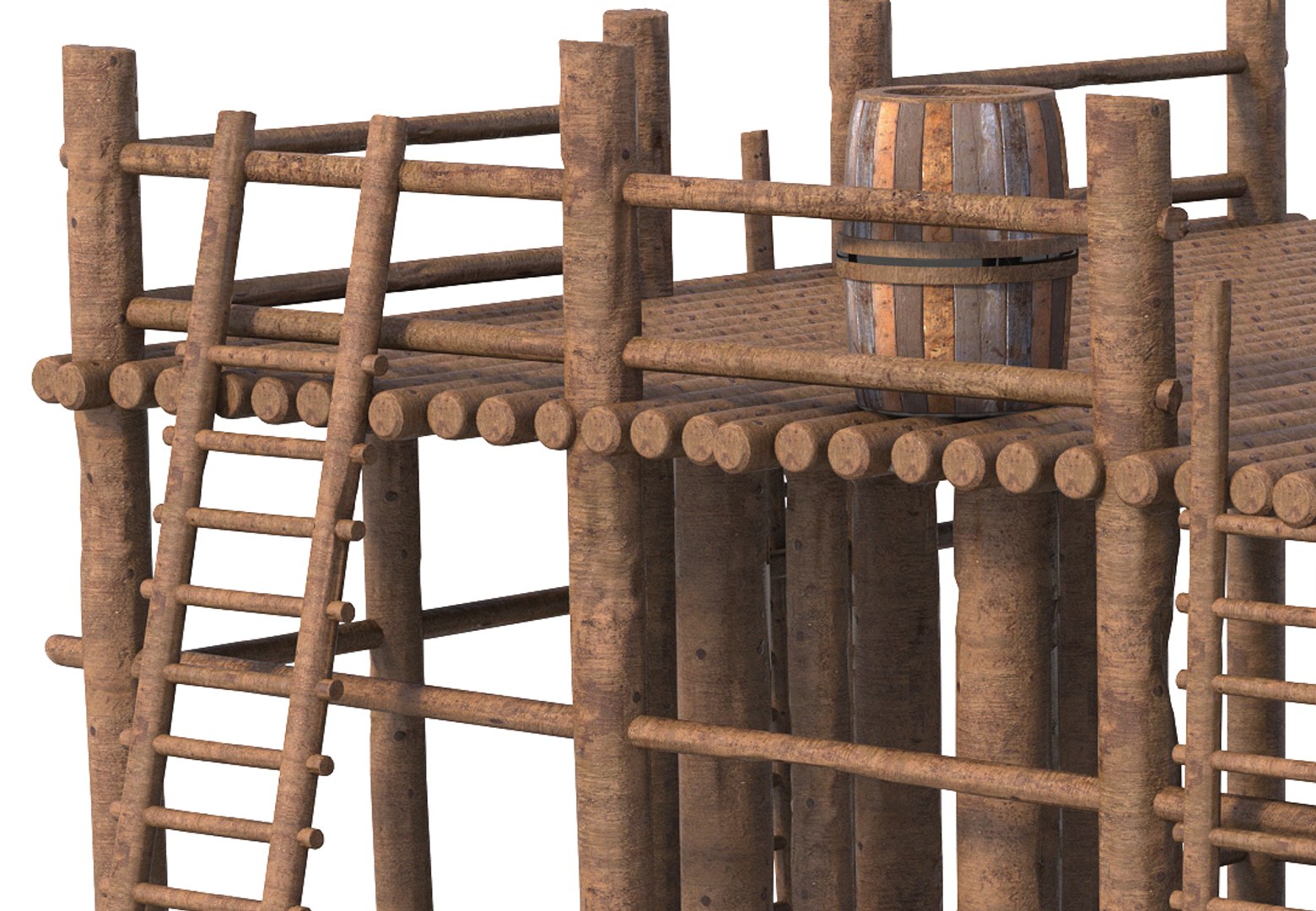 Wood Structure Model - TurboSquid 1312327