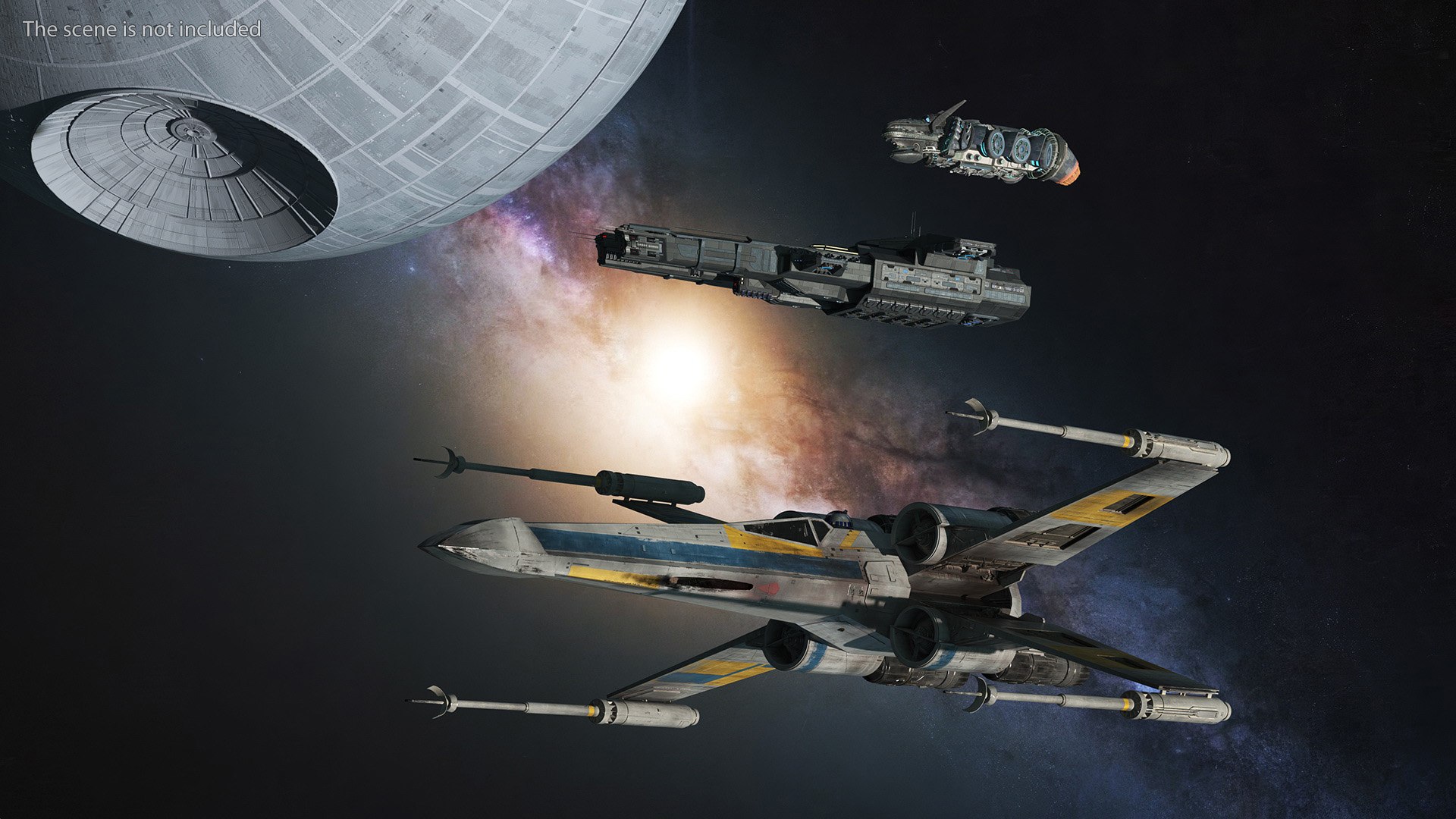 Space Fighter X-Wing Starship With R2-D2 Rigged 3D Model - TurboSquid ...
