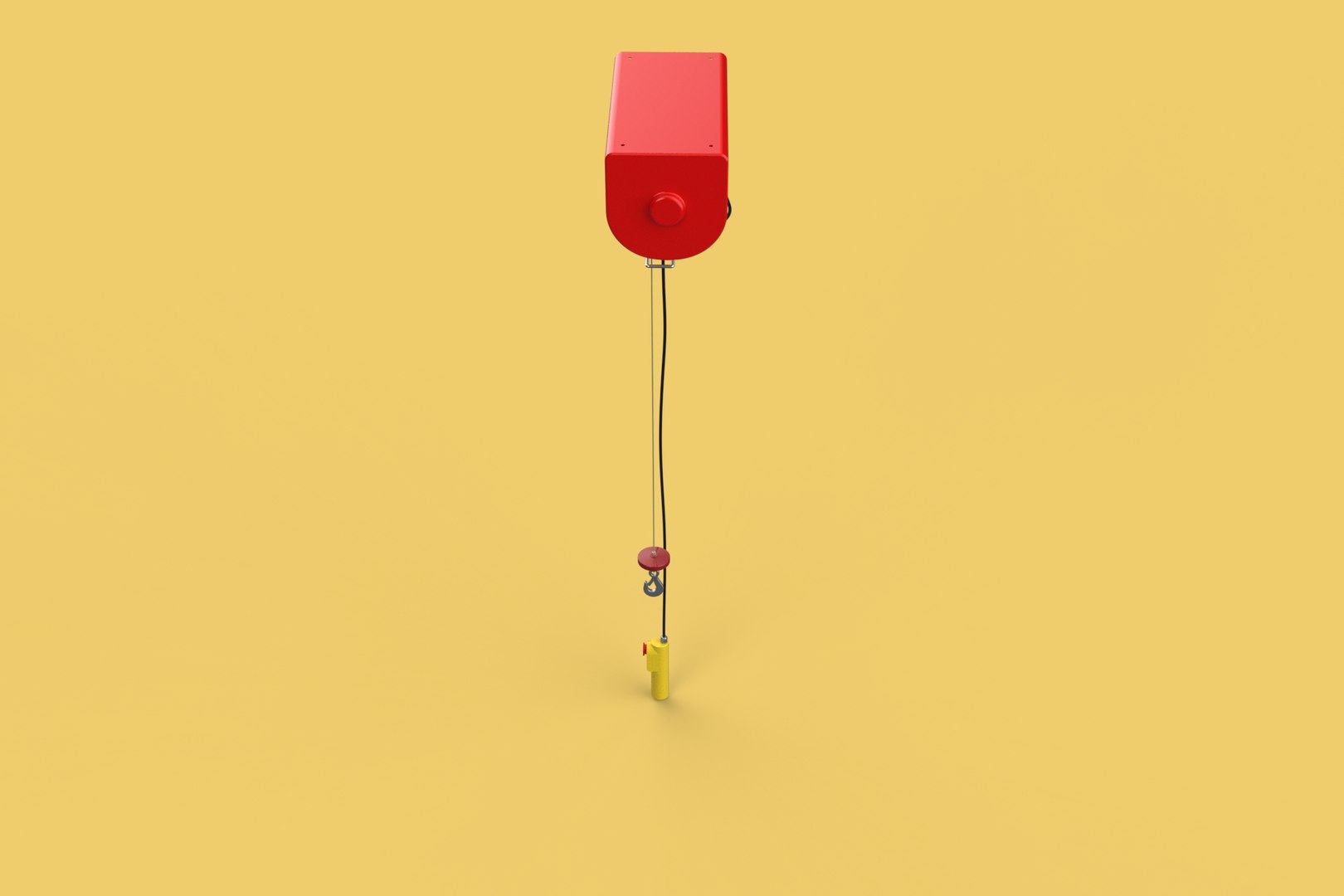 STANDARD ELECTRIC POWER MOTOR WIRE ROPE HOIST CRANE GANTRY HOOK 3D ...