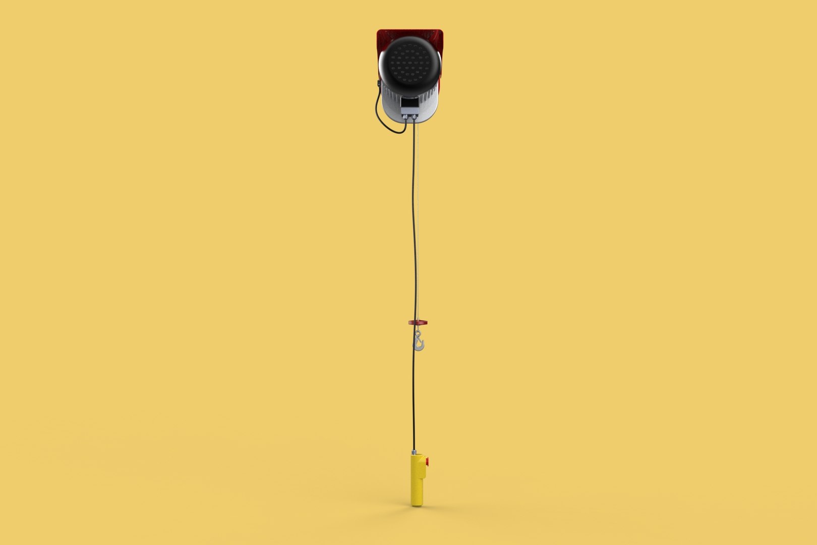 STANDARD ELECTRIC POWER MOTOR WIRE ROPE HOIST CRANE GANTRY HOOK 3D ...