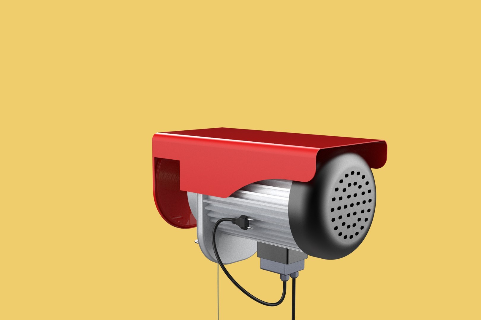 STANDARD ELECTRIC POWER MOTOR WIRE ROPE HOIST CRANE GANTRY HOOK 3D ...