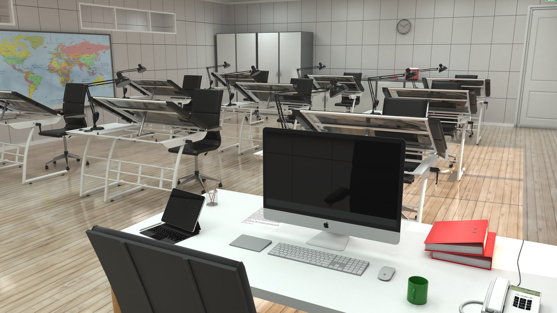 3D Drafting Classroom Model - TurboSquid 2317980