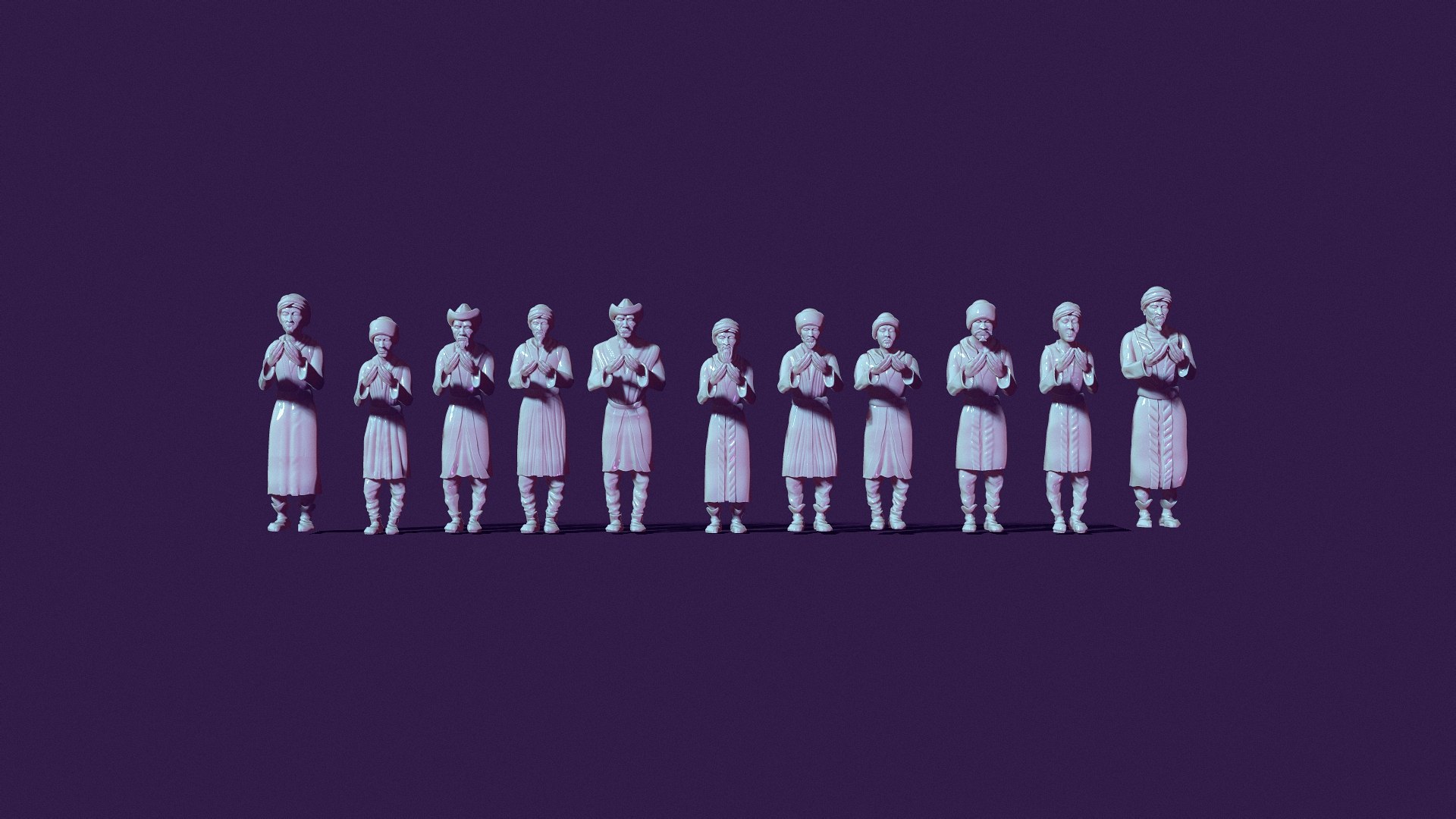 3D Nomads In Prayer For The Crowd - TurboSquid 2123622
