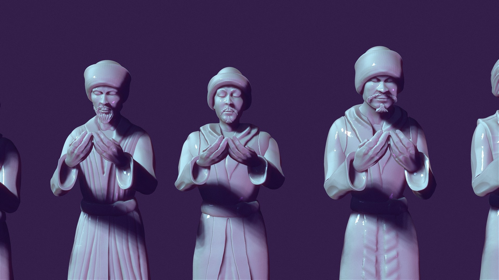 3D Nomads In Prayer For The Crowd - TurboSquid 2123622