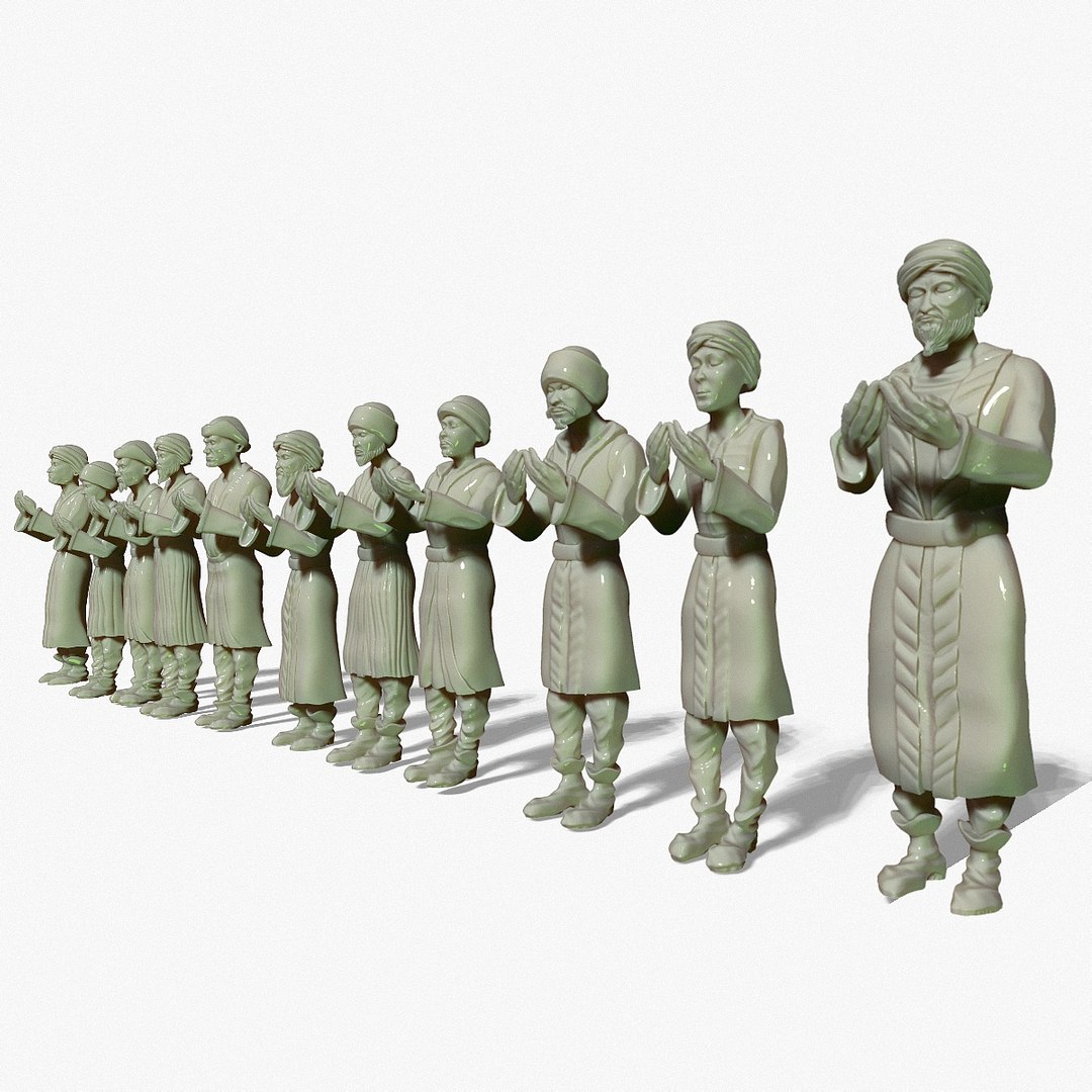 3D Nomads In Prayer For The Crowd - TurboSquid 2123622