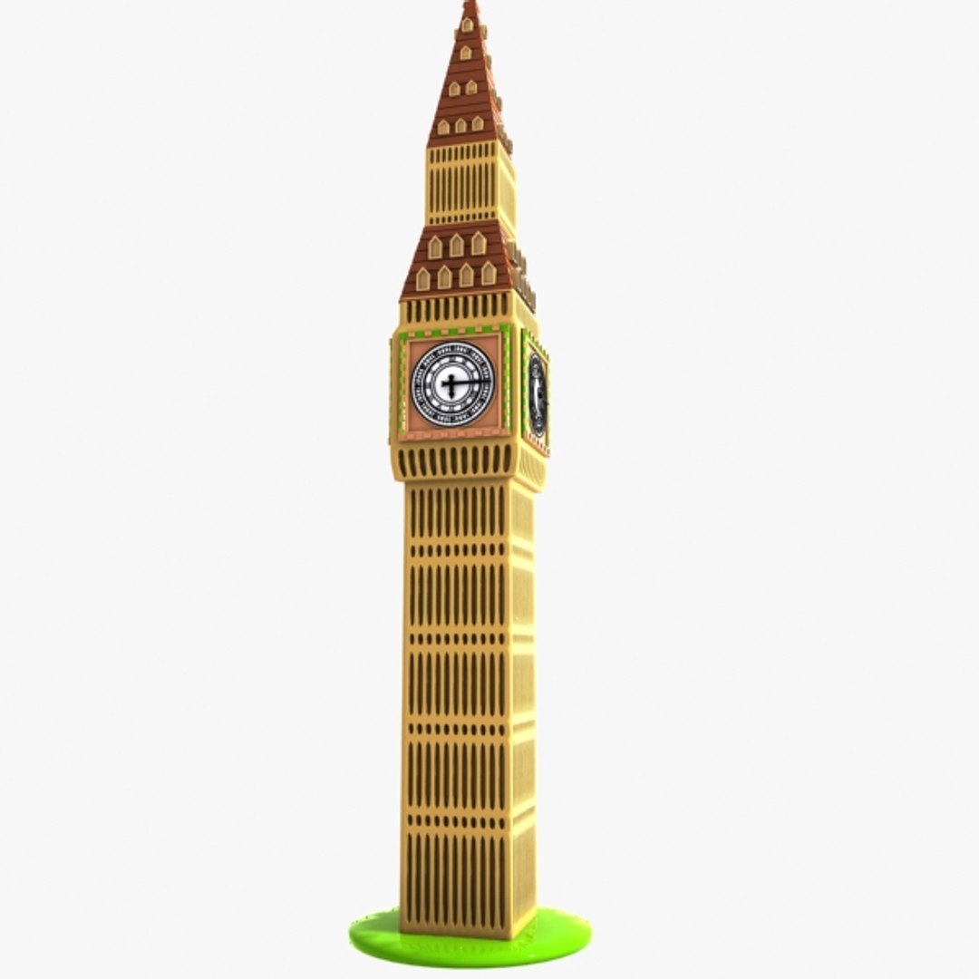 cartoon big ben 3d 3ds