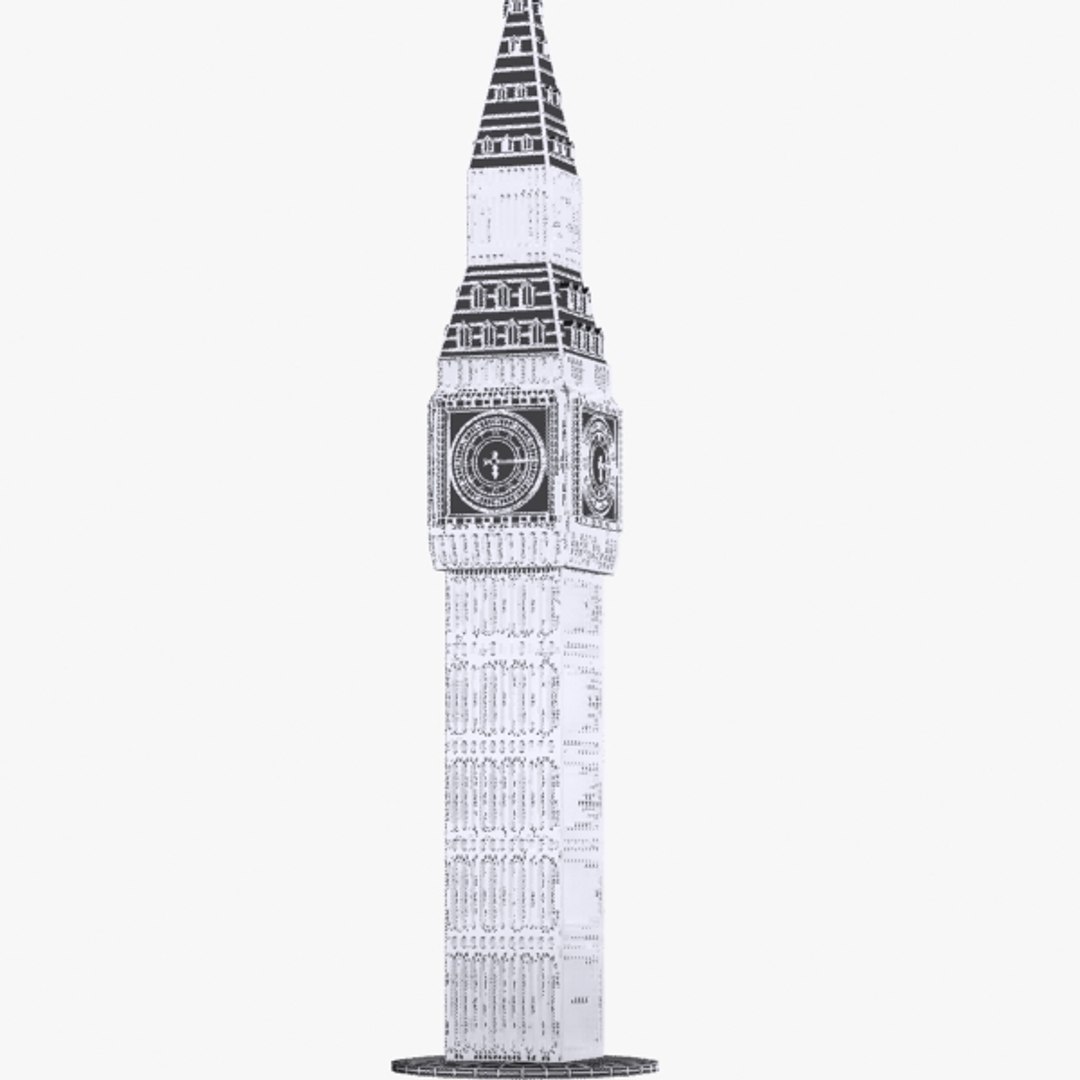 cartoon big ben 3d 3ds