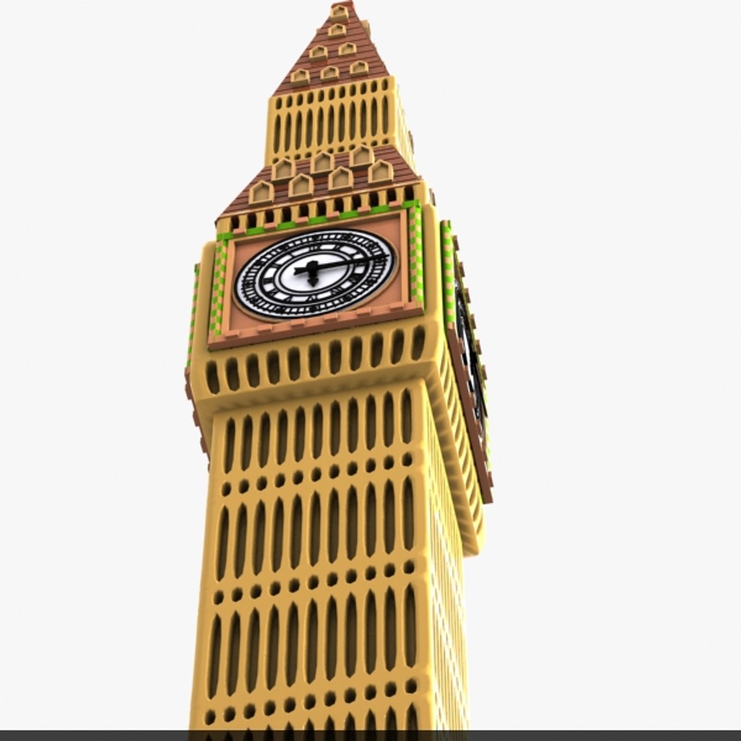 cartoon big ben 3d 3ds