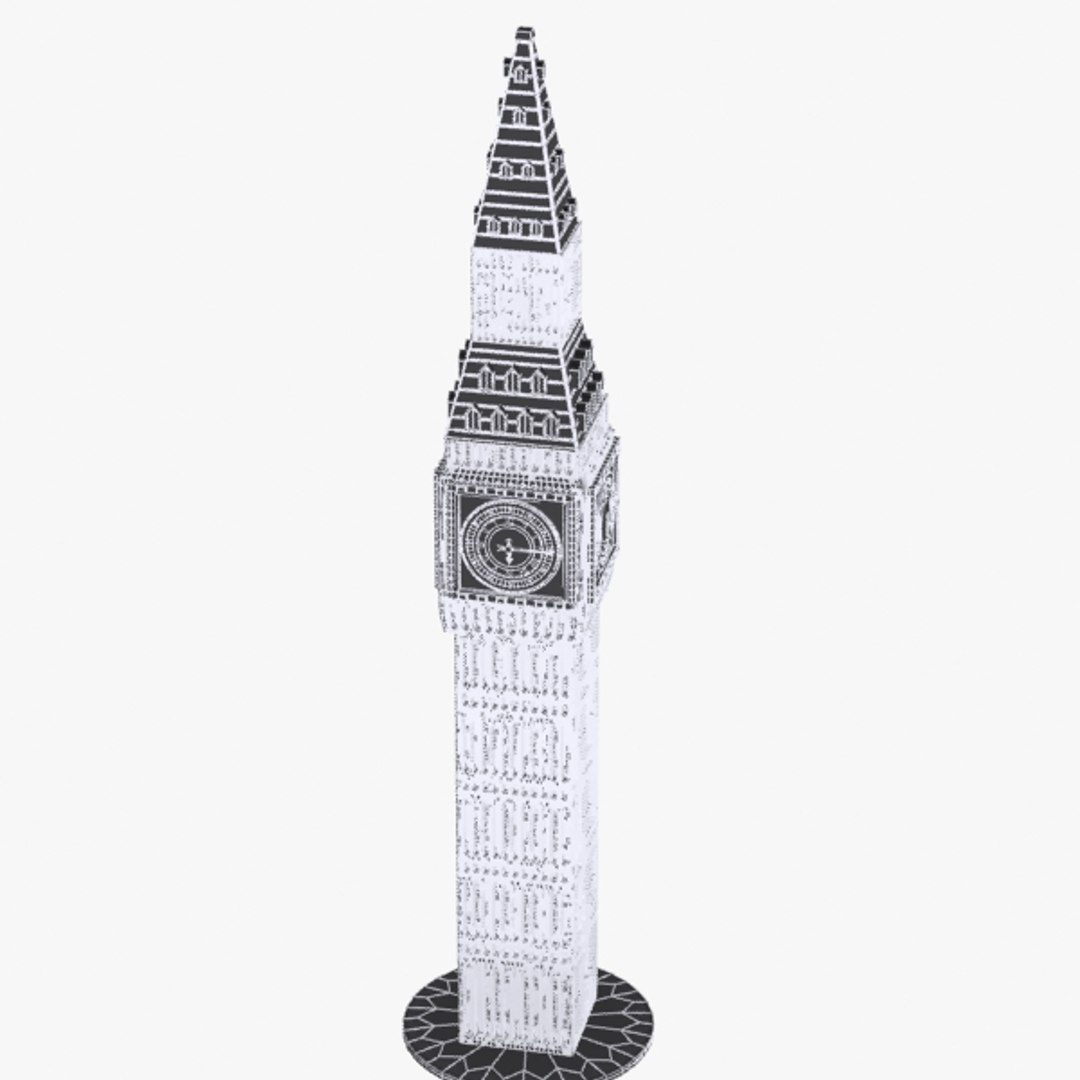 cartoon big ben 3d 3ds