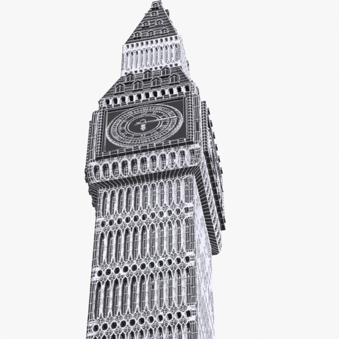 cartoon big ben 3d 3ds