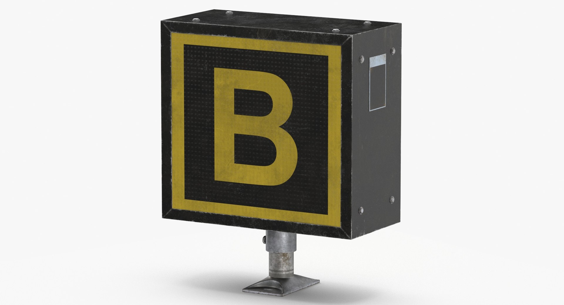 Generic Location Sign Blank Clean And Dirty 3D Model - TurboSquid 2176943